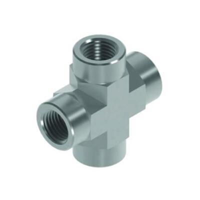 NPTF Female X NPTD Female X NPTF Female Forged Cross - 1/4" & 3/8 ...