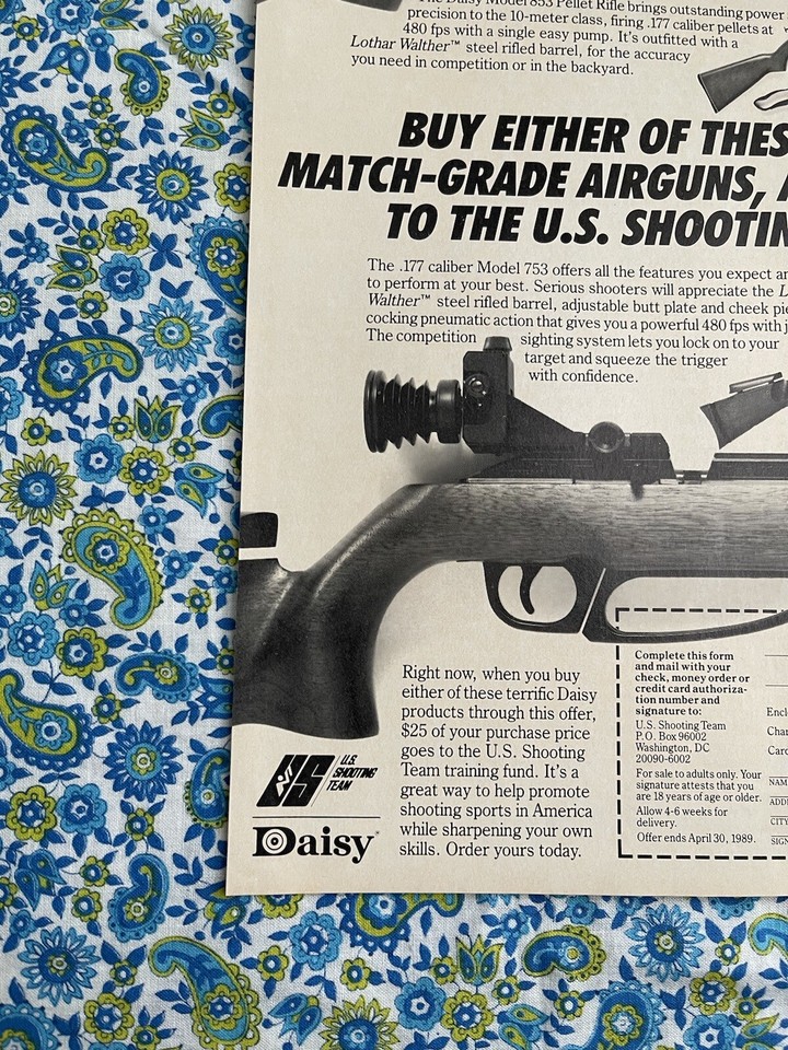 Vintage 1988 Daisy Model 853 Air Pellet Gun Print Ad | eBay