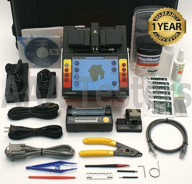 Corning X77I SM Mm Fiber Core Alignment Micro Fusion Splicer W Cleaver ...