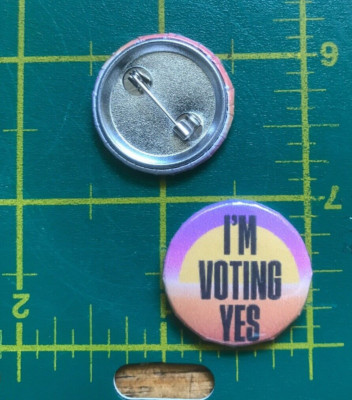 I'M VOTING YES First Nations Voice to Parliament 25mm Pin Badge Metal ...