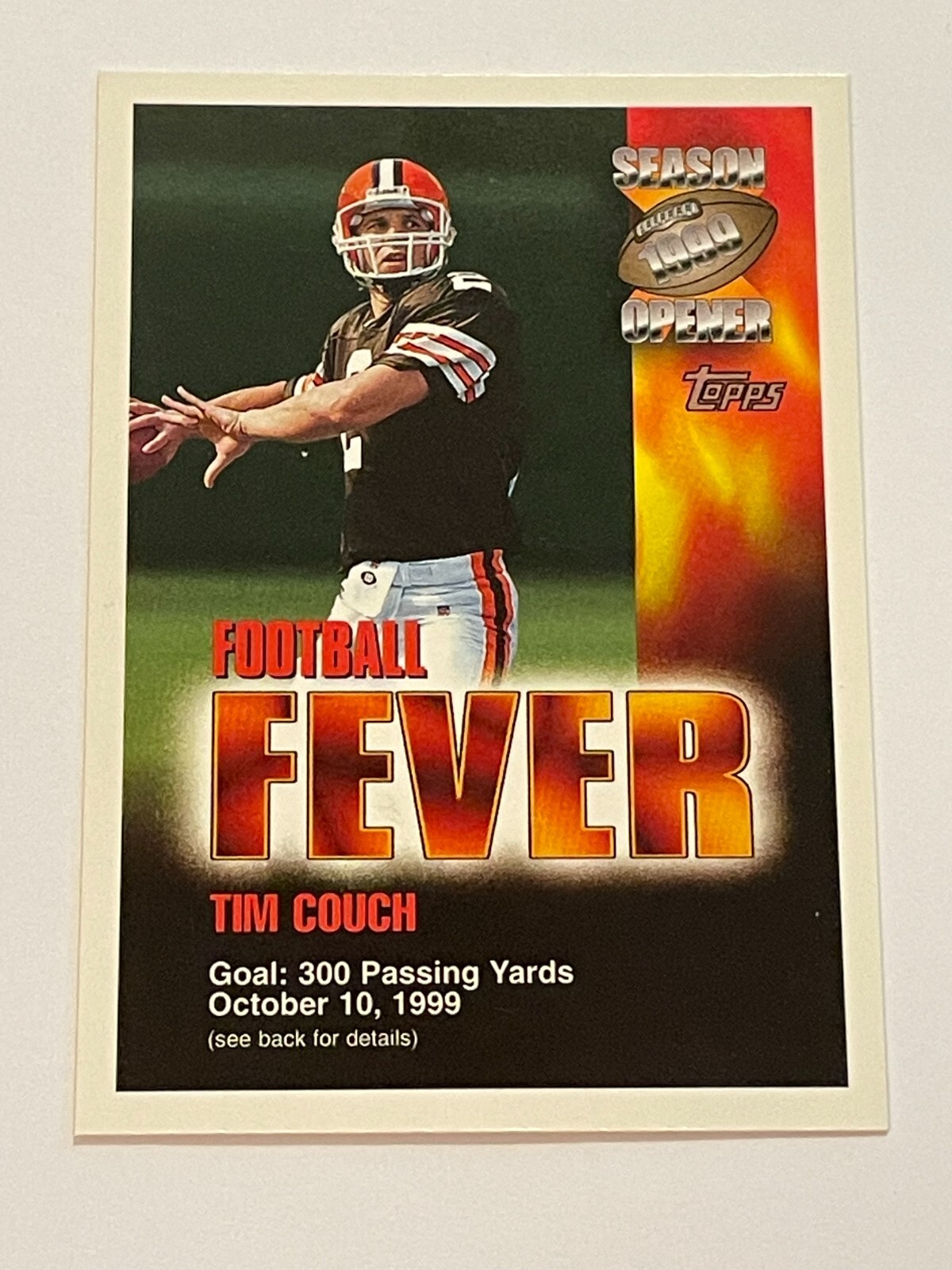 1999 Topps Season Opener - Football Fever Sweepstakes November 21 Tim ...