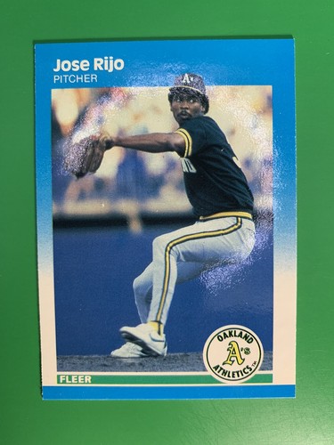 1987 Fleer Glossy Jose Rijo #404 Oakland Athletics | eBay
