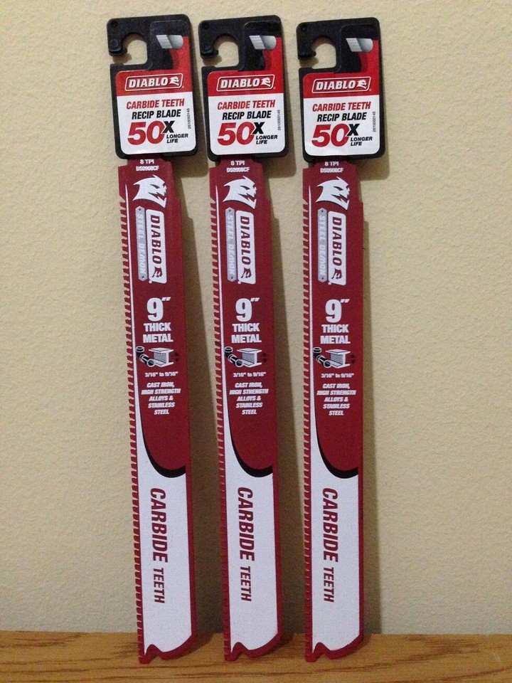 DIABLO 9" Steel Demon Carbide 50X Thick Metal Saw Blades sawzalls ...