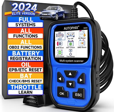 AUTOPHIX 5600 OBD2 Scanner ABS SRS EPB Code Reader All System ...