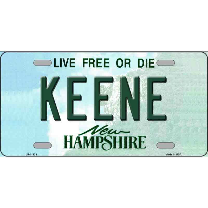 Keene New Hampshire Novelty Metal Vanity License Plate Tag LP-11138 | eBay