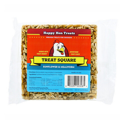 Poultry Mealworm Treat Square Sunflower & Mealworm 6.5 Oz By Happy Hen ...