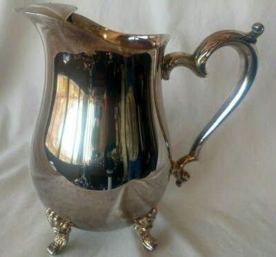 VINTAGE ONEIDA SILVER PLATED WATER PITCHER WITH ICE CATCH | eBay