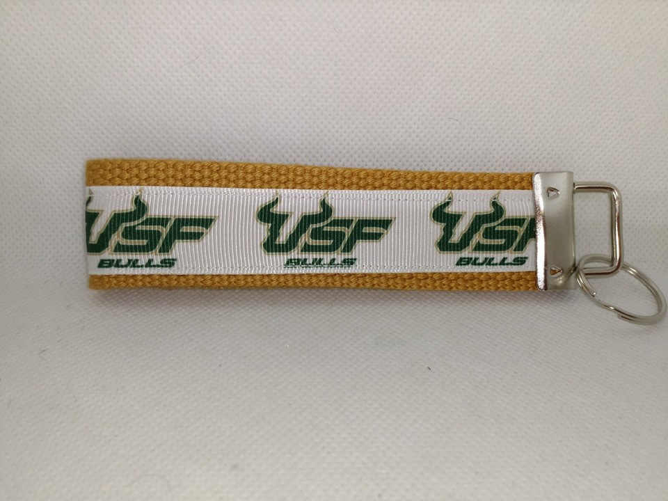 Univ of South Florida Ribbon on Strong Webbing Key Fob Keychain ...