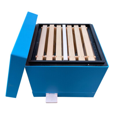 Mini Plus Beute aus Styropor inkl. 6 Rähmchen u Futtertrog bemalt ...