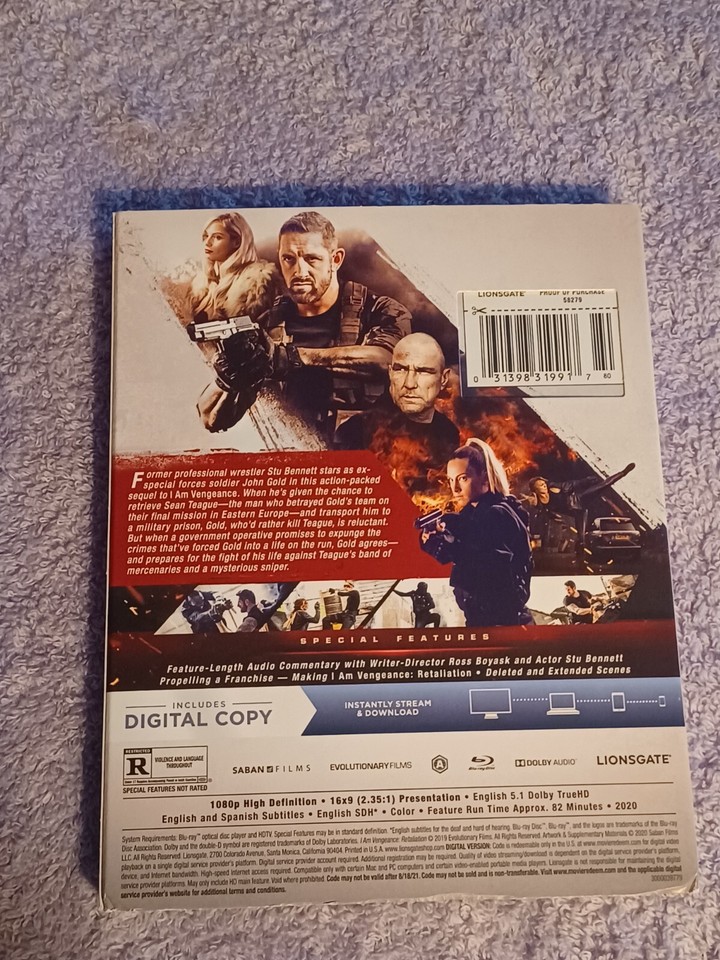 I AM VENGEANCE: RETALIATION BD + DIGITAL [Blu-ray], STU BENNETT ...