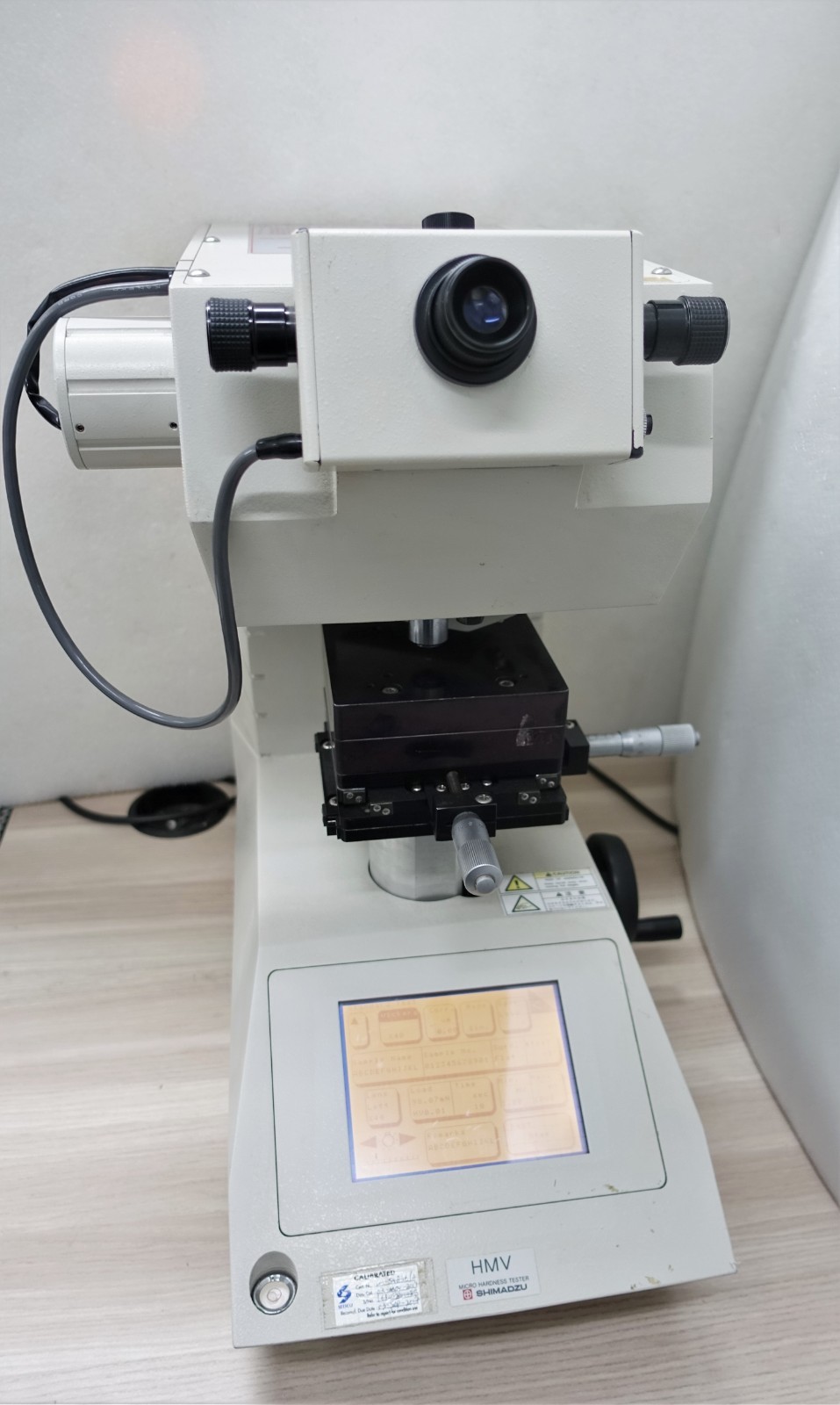SHIMADZU HMV-2/ HMV-2T MICRO VICKERS HARDNESS TESTER w ELECTRIC ...
