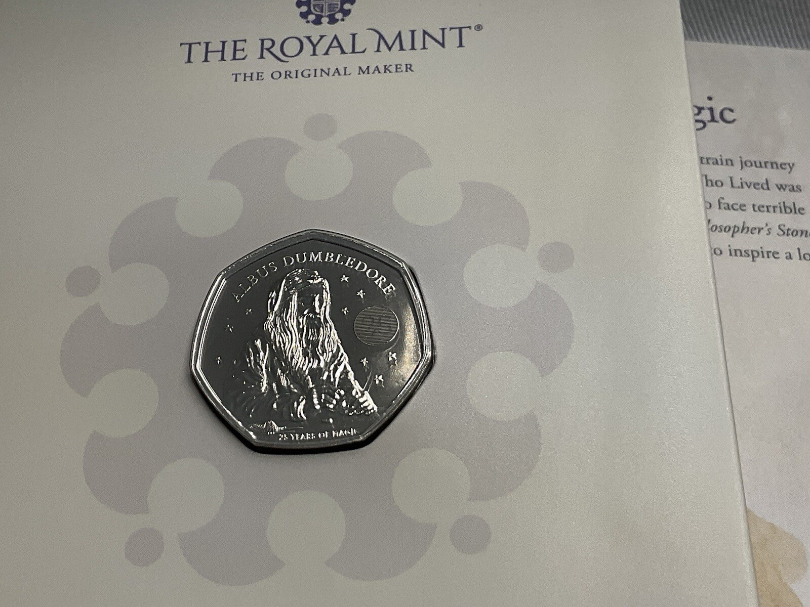 Royal Mint! Harry Potter Coin series - Dumbledore 50p BU Coin #3 of 4 ...