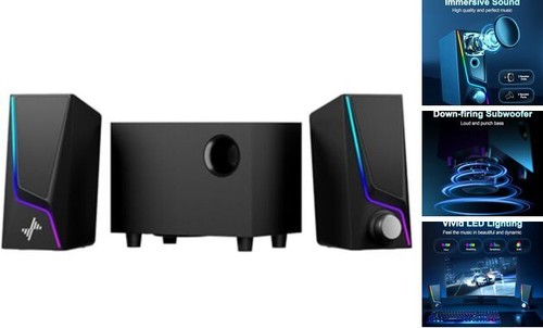 Computer Speakers with Subwoofer, 2.1 Hi-Fi PC Speakers System with 6 ...