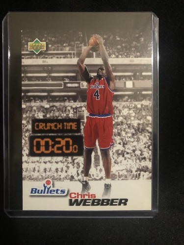 1997 Chris Webber Upper Deck Crunch Time #4 NBA Wash Bullets Basketball ...