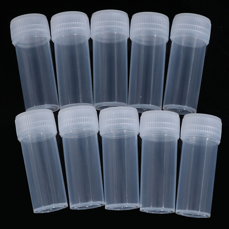 20Pcs 5ml Plastic Test Tubes Vials Sample Container with Cap for ...