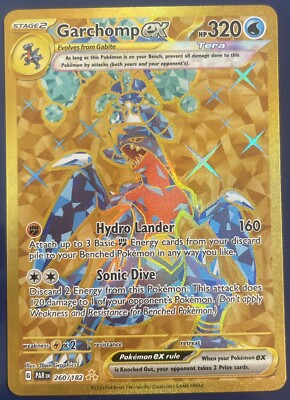 Garchomp EX 260/182 Gold Secret Rare Scarlet & Violet Paradox Rift ...