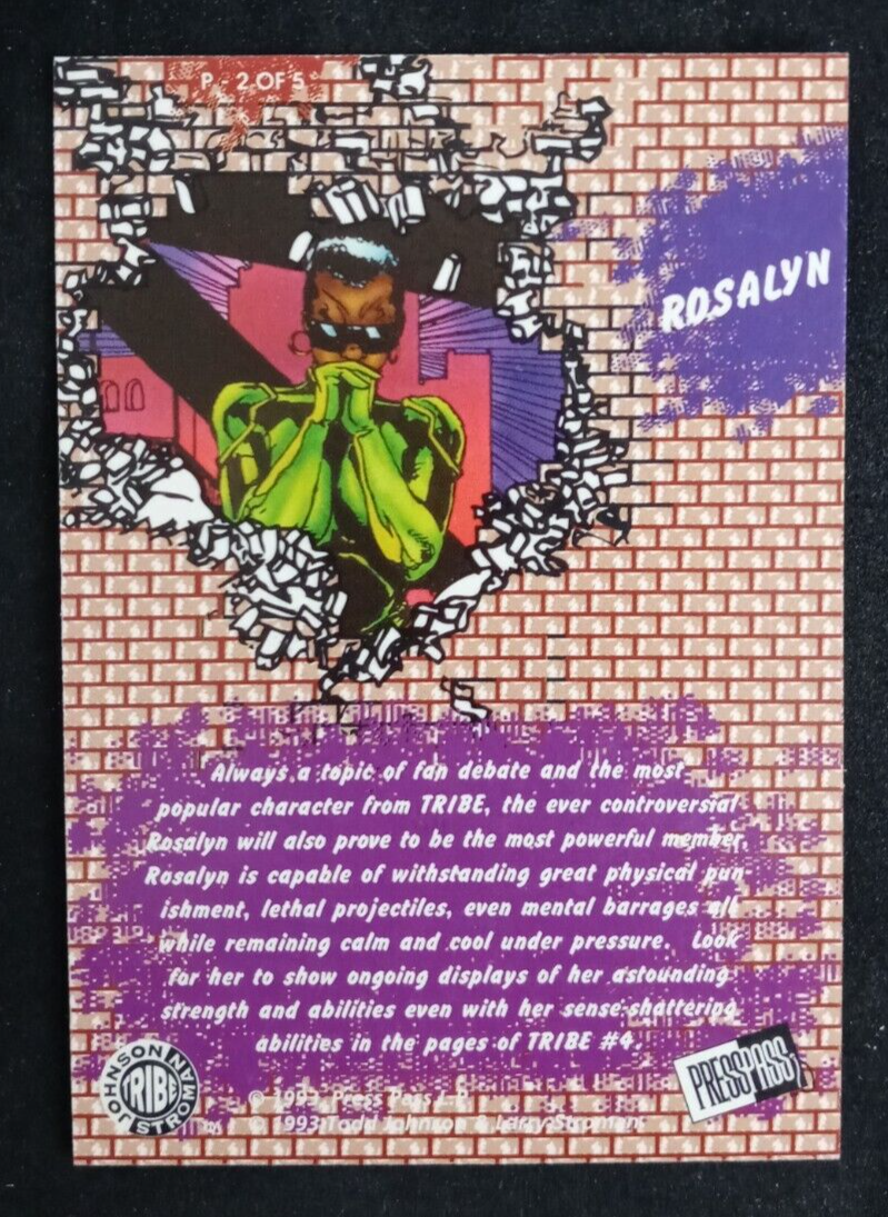 Rosalyn Tribe Johnson Stroman Press Pass 1993 Prismatic Foil Chase Card ...