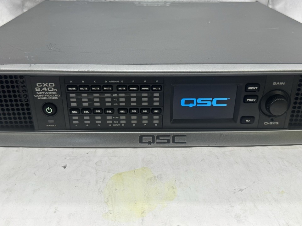 QSC CXD8.4Qn Multi-Channel Network Amplifier 8,000 Watts 8 Output ...