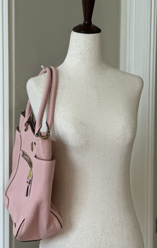 Tory Burch Frances Bag Satchel Large With Removable Strap Dust bag Pink | eBay