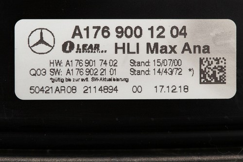 LED Headlight Control Unit Mercedes-Benz A1769001204 CLA A-Class New ...