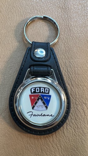 Leather FAIRLANE KEYCHAIN BLACK BACK FOR YOUR Ford | eBay