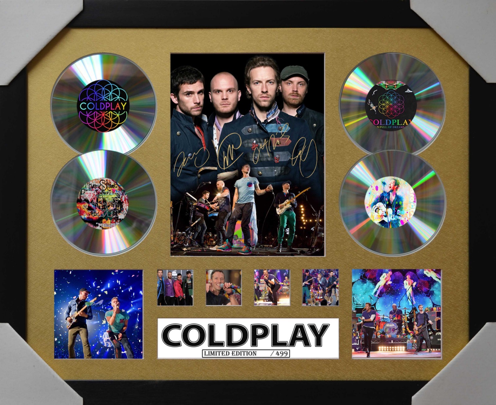 Coldplay 4CD Signed Framed Memorabilia Limited Ed. 2018 - Multiple ...