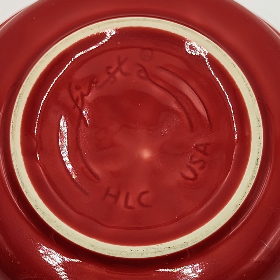 Red Fiestaware 7" Cereal Salad Bowl Retired Fiesta HLC USA | eBay