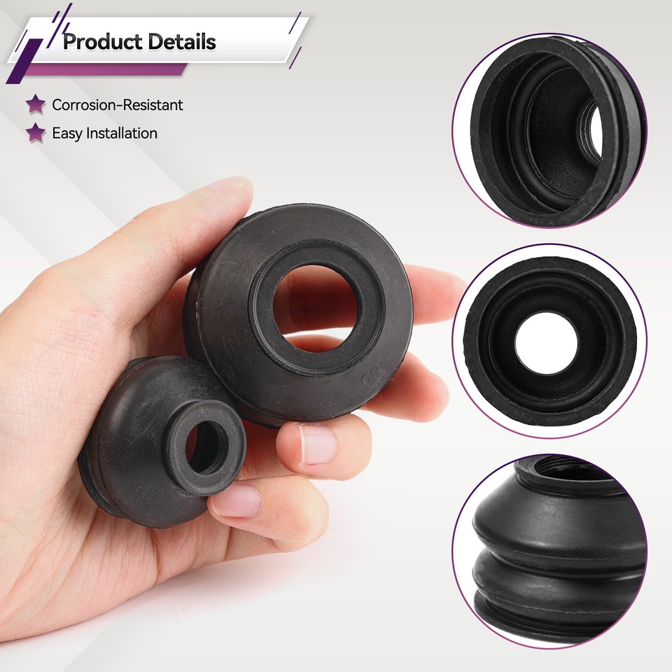 14 pc Universal Rubber Ball Joint Rubber Dust Boot Cover Track Rod End ...