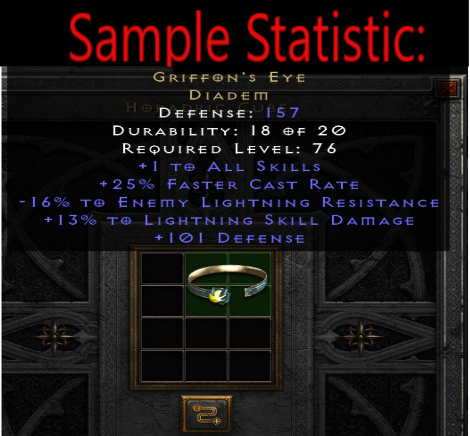 PC PS4 PS5 XBOX SWITCH NON-LADDER Griffons Eye DIABLO 2 RESURRECTED D2R ...