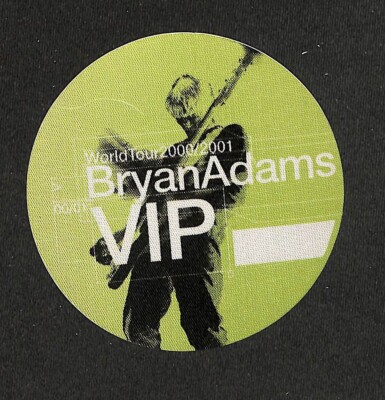 BRYAN ADAMS 2000/2001 WORLD TOUR CONCERT PASS, NEAR MINT- VIP | eBay