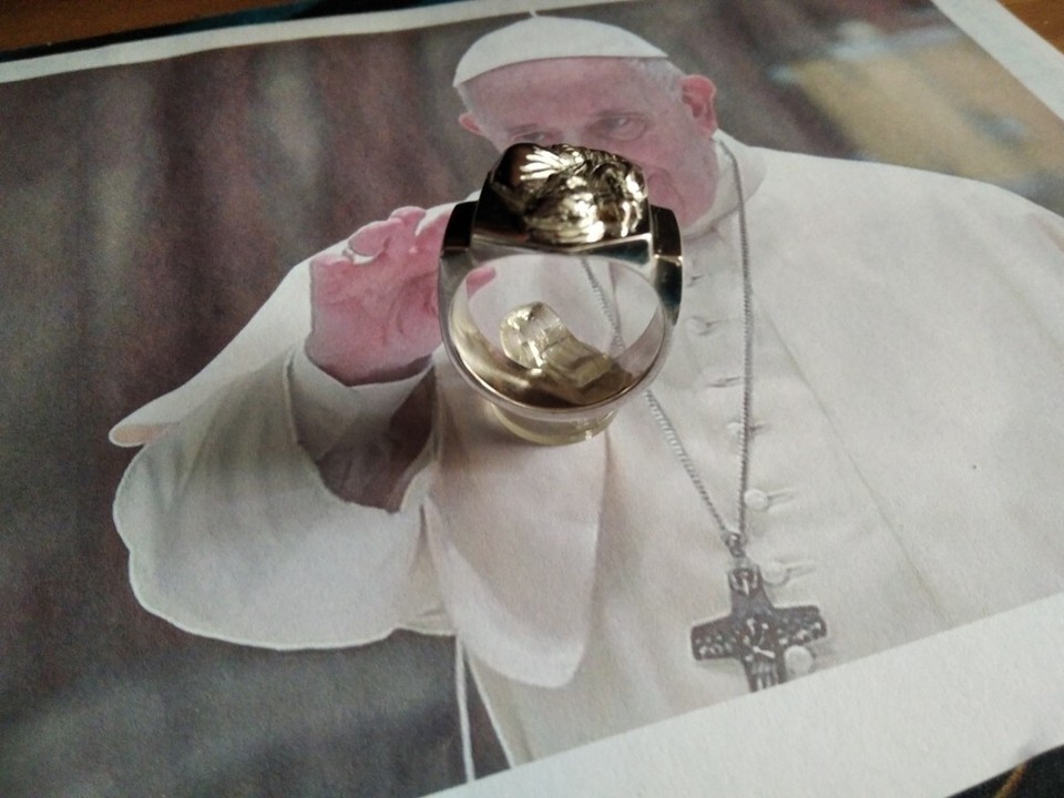 POPE FRANCIS St. Peter's Fisherman ring sterling silver 925-artisan ...