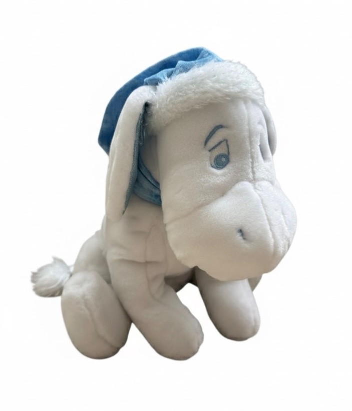 Disney WhiteSnow Eeyore Plush Blue Winter Hat Winnie the Pooh Toy ...