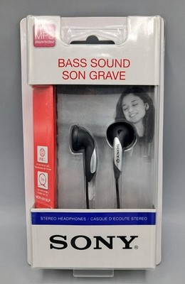 Sony MDR-E818LP stereo headphones- bass sound-wired headphones-New ...