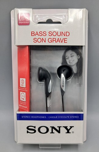 Sony MDR-E818LP stereo headphones- bass sound-wired headphones-New- Sealed-Rare | eBay UK