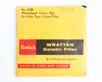 KODAK 3 INCH WRATTEN 80B BLUE GEL FILTER W/ CALUMET FRAME | eBay