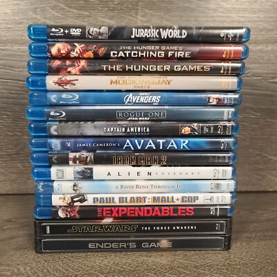 Lot Of 15 Action and Adventure Movies Blu-ray Hunger Games Star Wars ...