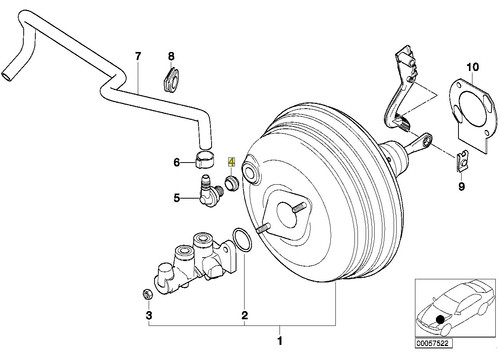 BMW Brake Servo Vacuum Hose Pipe Port Grommet Seal Ring 34331161985 | eBay