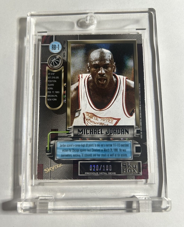 2021 Metal Universe Michael Jordan Precious Metal Gems Retro Red /100 ...