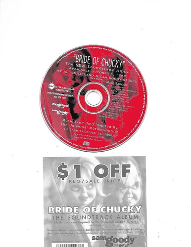 Bride Of Chucky- Soundtrack Sampler **Promo CD** *Release date October ...