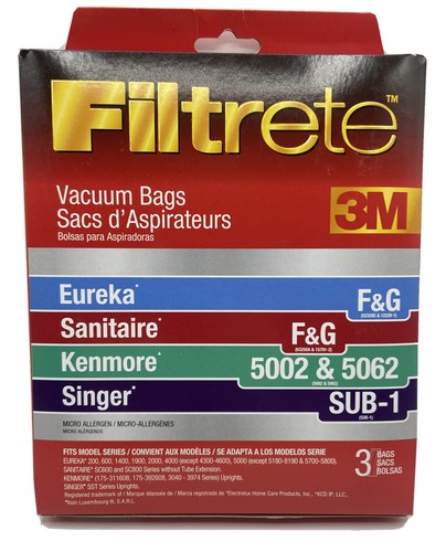 Vacuum Bags Eureka & Sanitaire F&G, Kenmore 5002/5062, Singer Sub1 ...