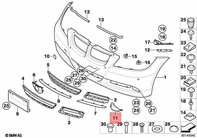 Genuine BMW E90 E91 316i 318d 318i 320d 320i Left Fog Lamp Cover ...