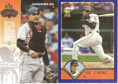 2 DIFFERENT CARD GERONIMO GIL BASEBALL CARD LOT 889 | eBay