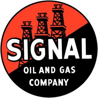 Signal Oil & Gas Company NEW Sign 28" Dia. Round AMERICAN STEEL | eBay