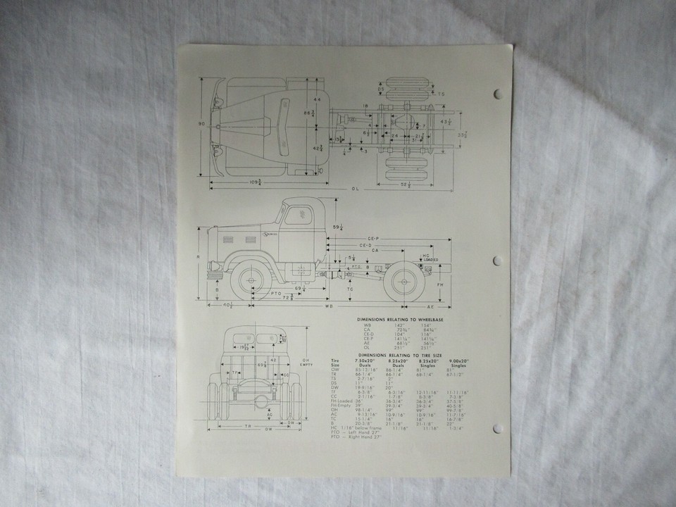 FWD Model 140 4WD truck trucks specification sheet brochure | eBay