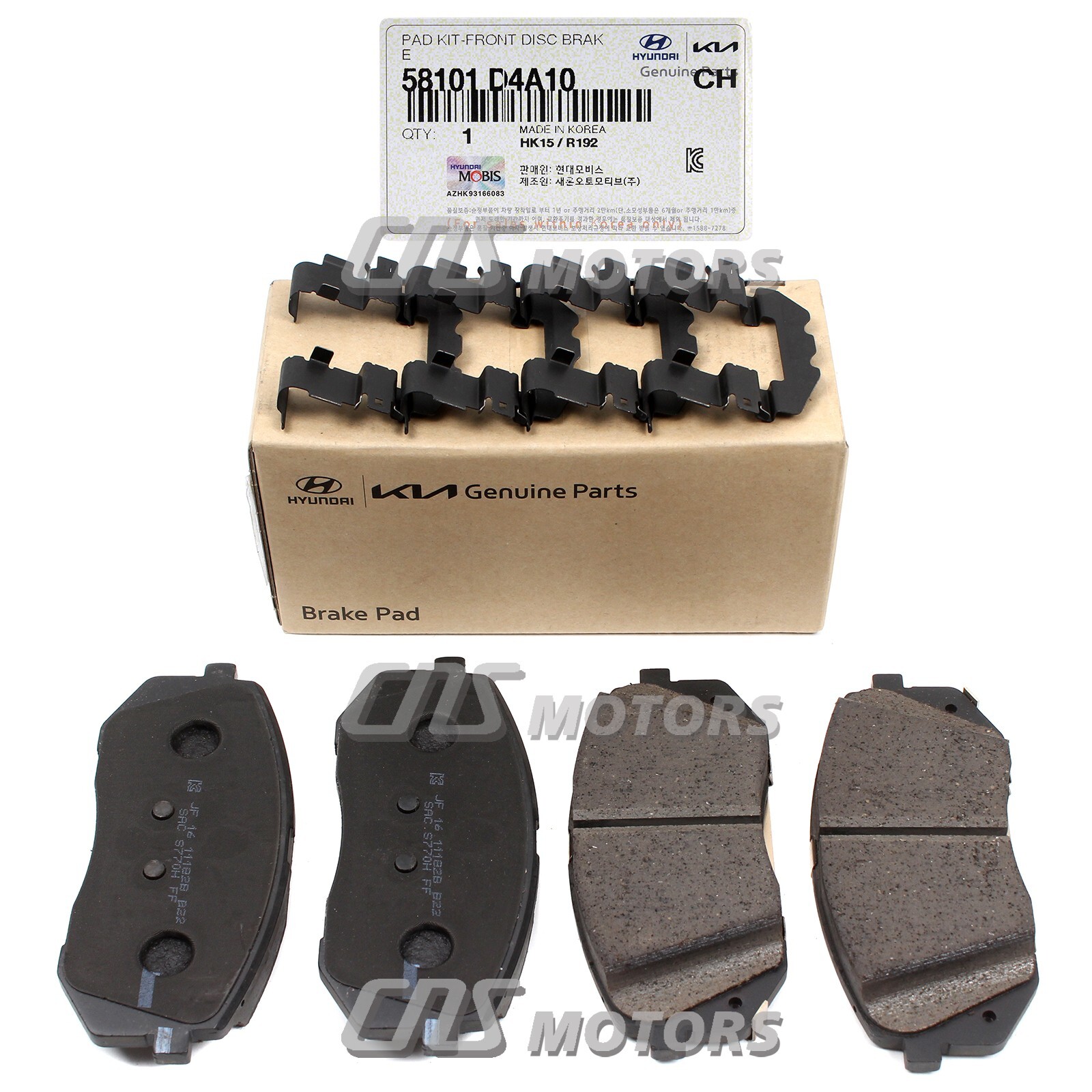 ⭐GENUINE⭐ Front Disc Brake Pads Set for 2016-20 Hyundai Sonata Optima ...