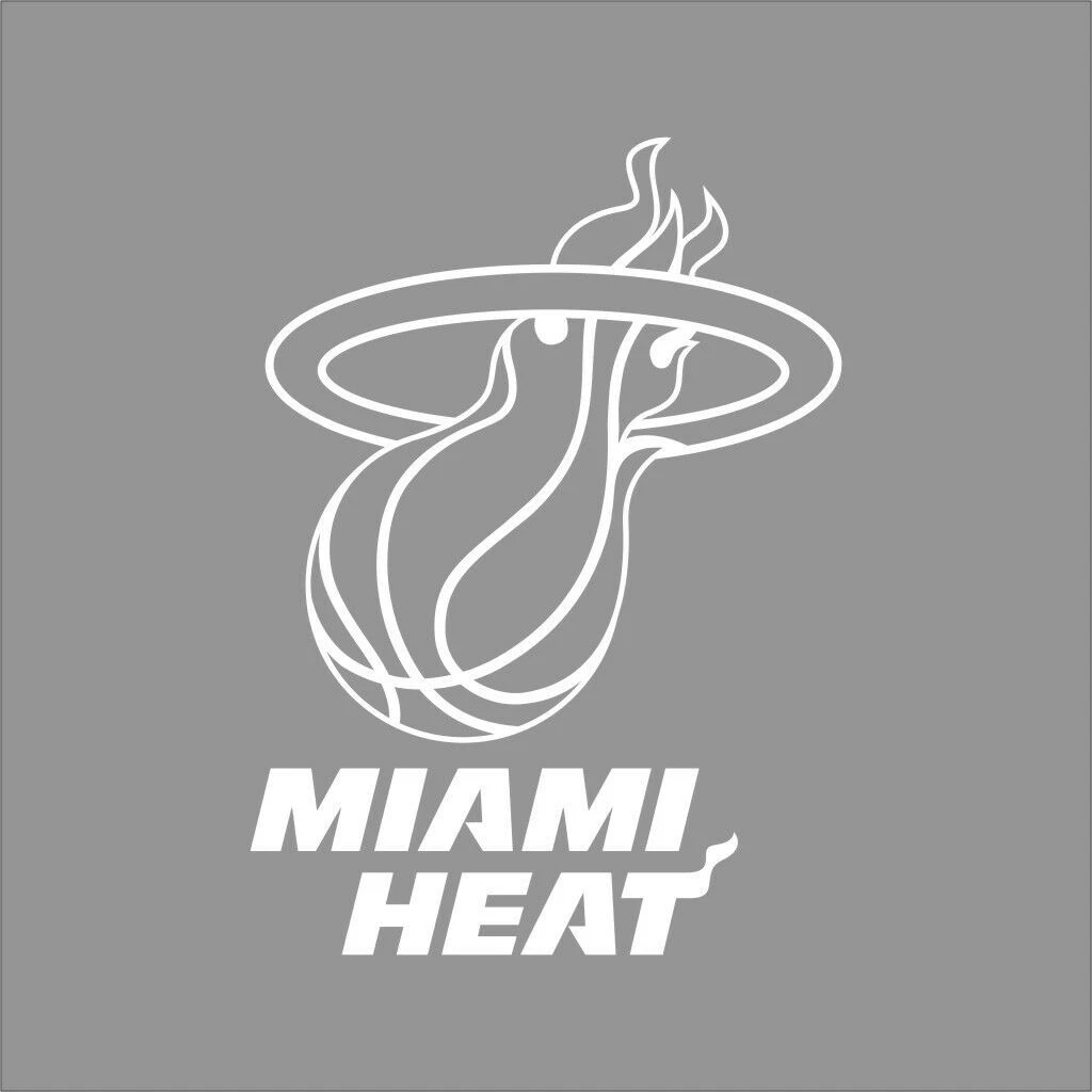 Miami Heat Black And White Logo