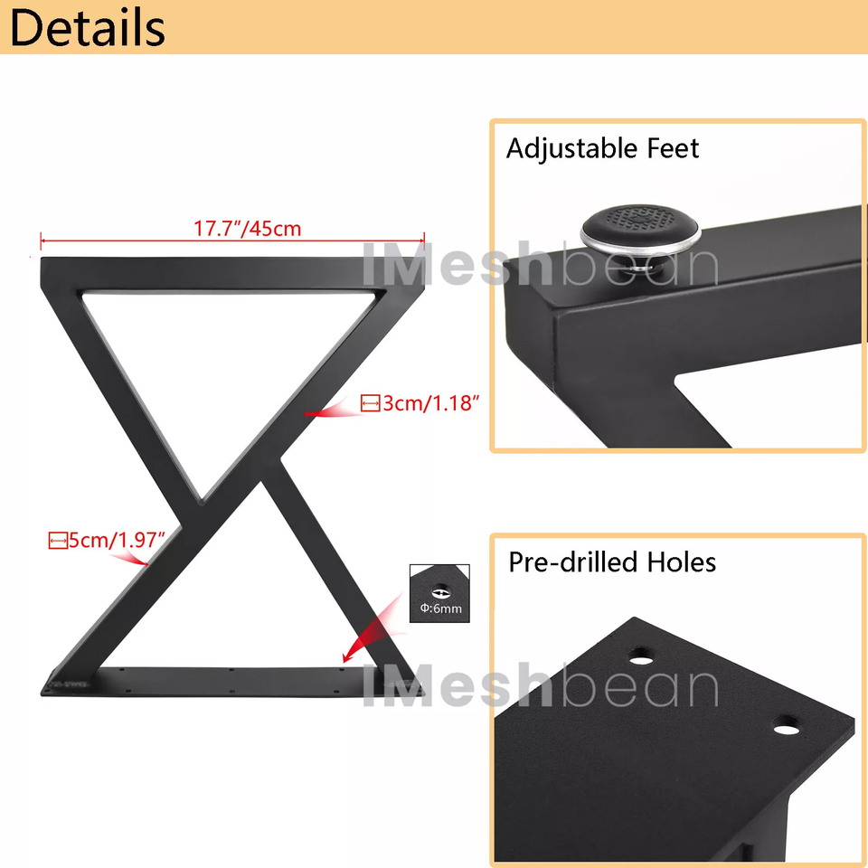 Table Legs Cast Iron Metal Coffee Desk Legs Bench Legs Furniture | eBay