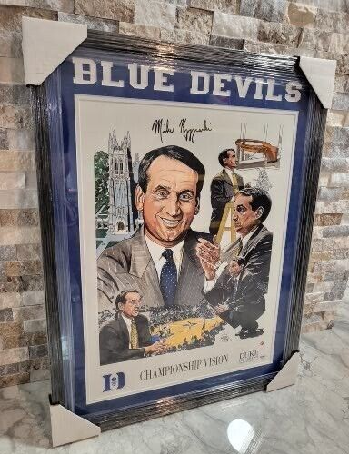MIKE KRZYZEWSKI COACH K DUKE SIGNED AUTOGRAPHED LITHOGRAPH MATTED ...