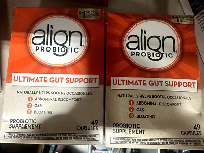 98 Align Probiotic Capsules (2) 49 Count Boxes Exp 11/2026+ 37000244639 ...