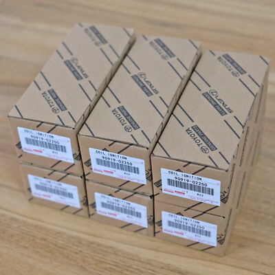 6X Genuine 90919-02250 Ignition Coil For Toyota Lexus RAV4 Camry Tundra ...